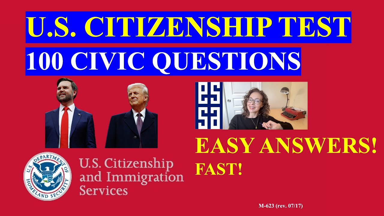 2025 New Uscis 100 Civics Questions Us Citizenship Test Questions