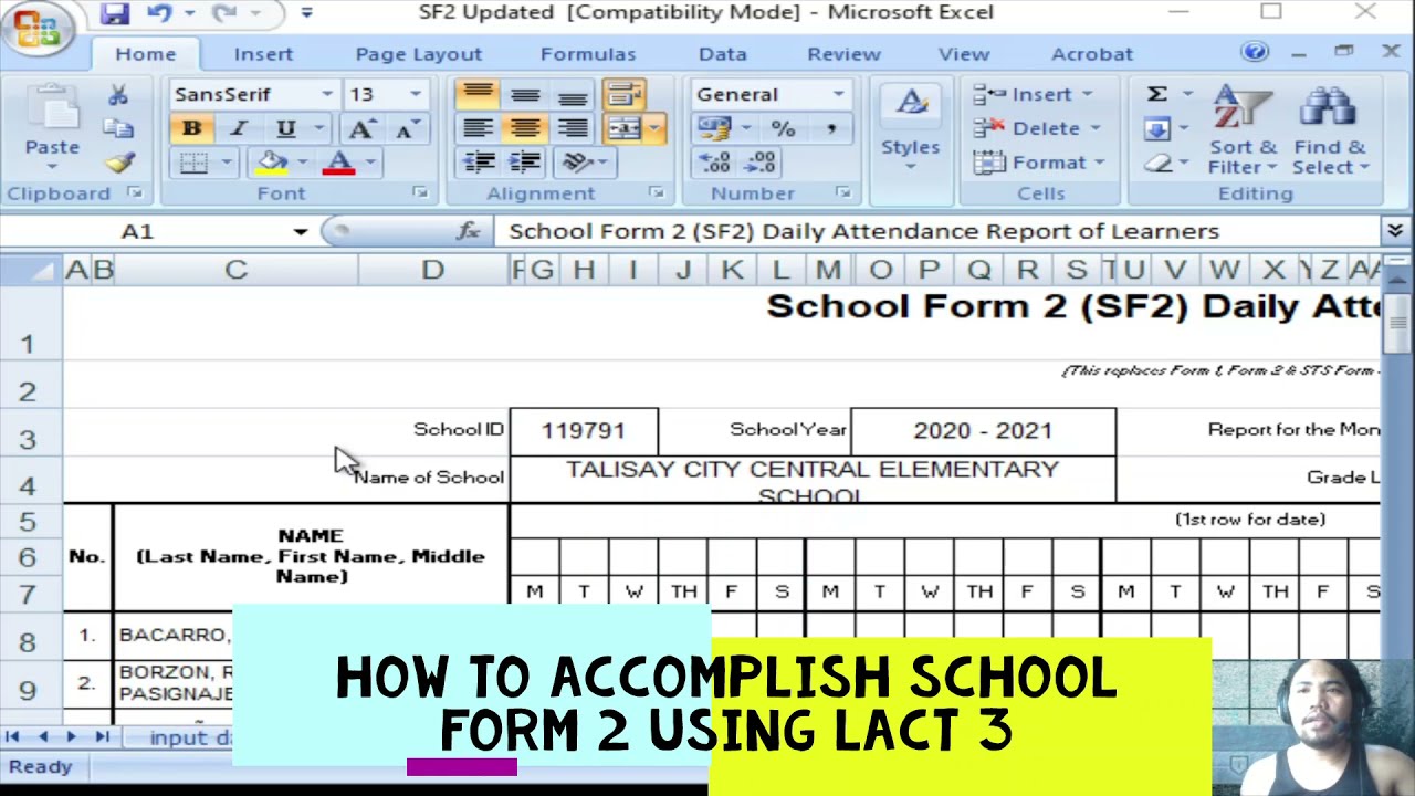 Intelligent Deped School Form 2 Sf2 Template Sy 2022 2023 Excel For ...