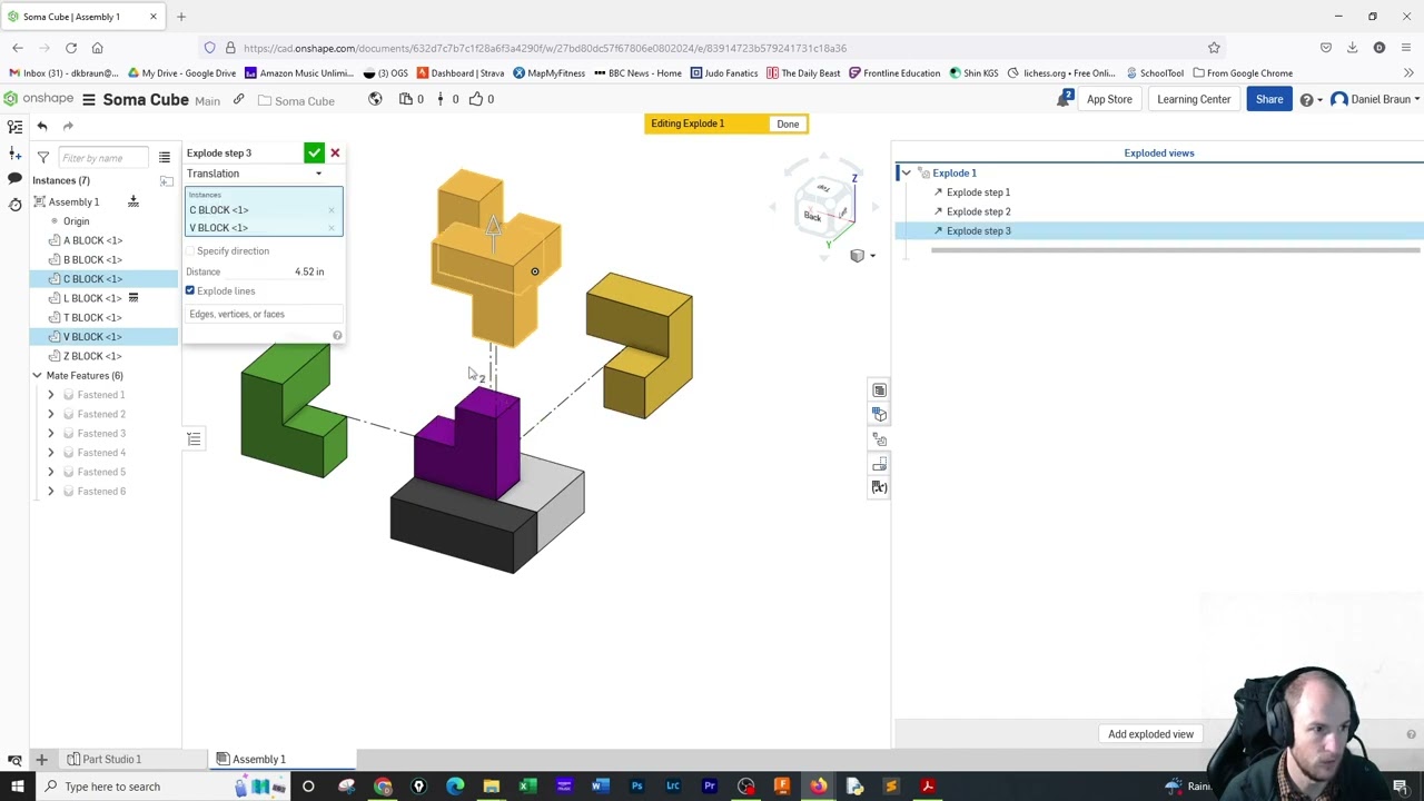 Onshape Soma Cube Exploded View Youtube