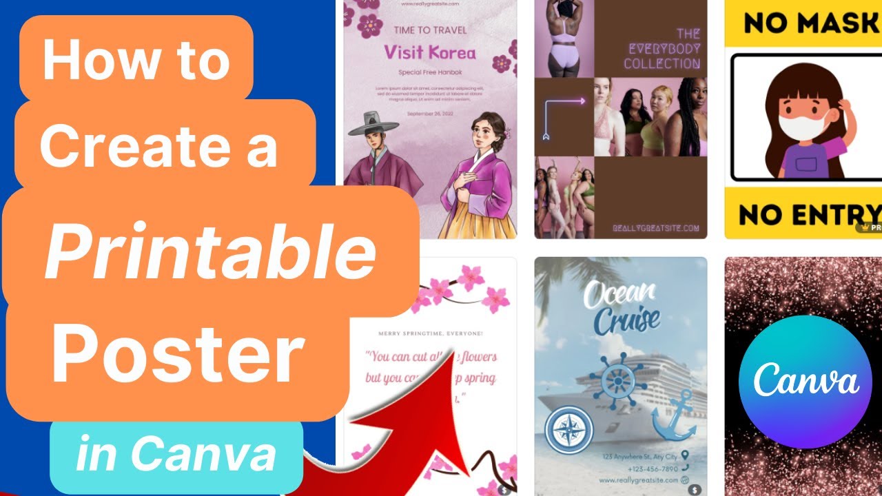 How To Create A Printable рџ њ Poster рџ њ In Minutes Using Canva 90 000