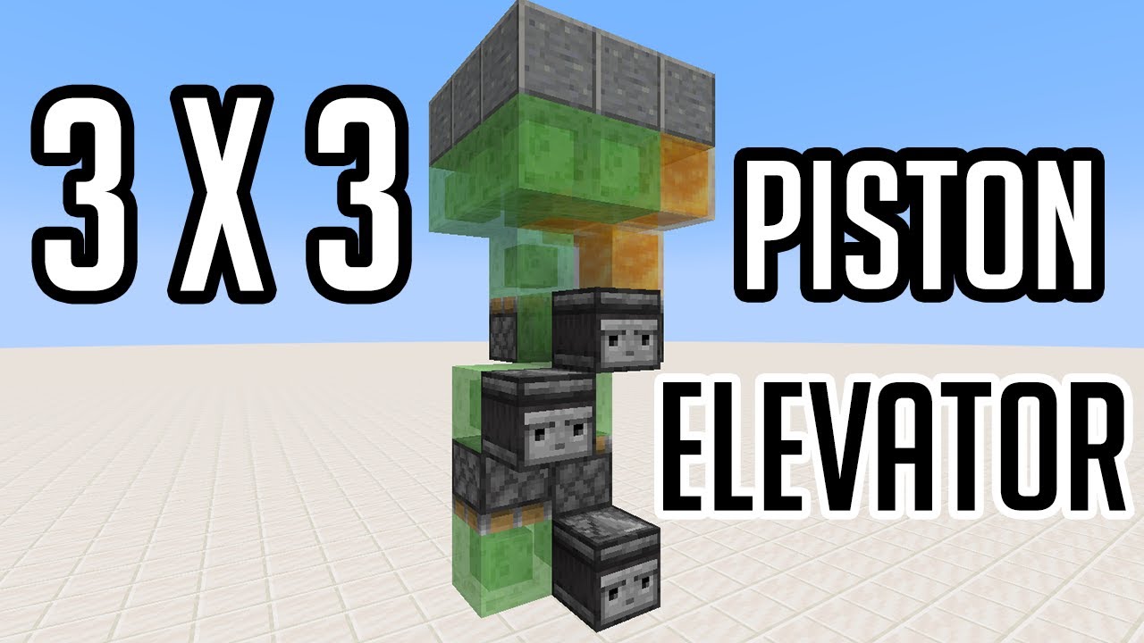 Minecraft 3x3 Elevator Made Easy Youtube