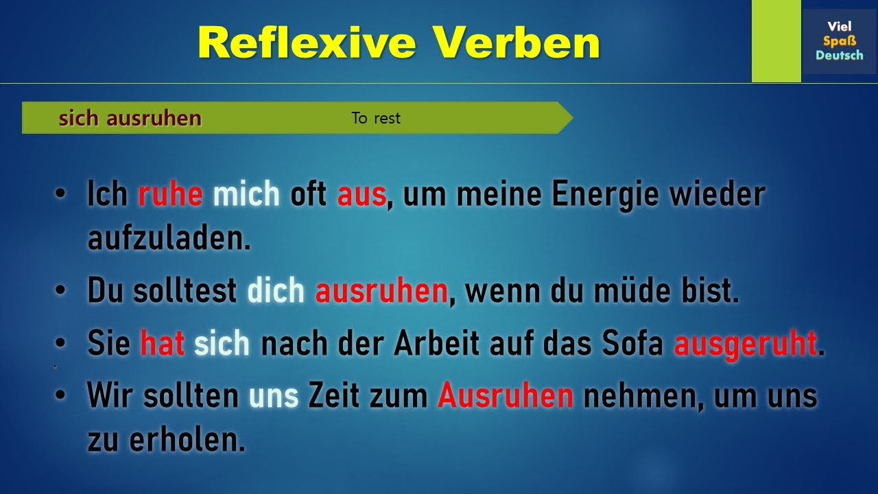 German Learning Deutsch Lernen Mit 80 Reflexiven Verben 300
