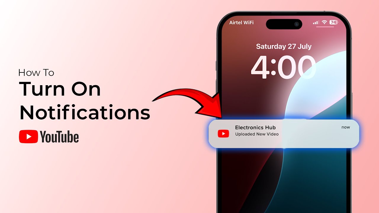 How To Turn On Youtube Notifications Youtube