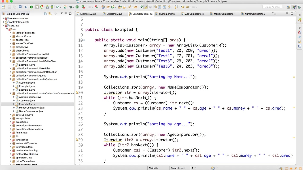 Comparable And Comparator In Collection Youtube