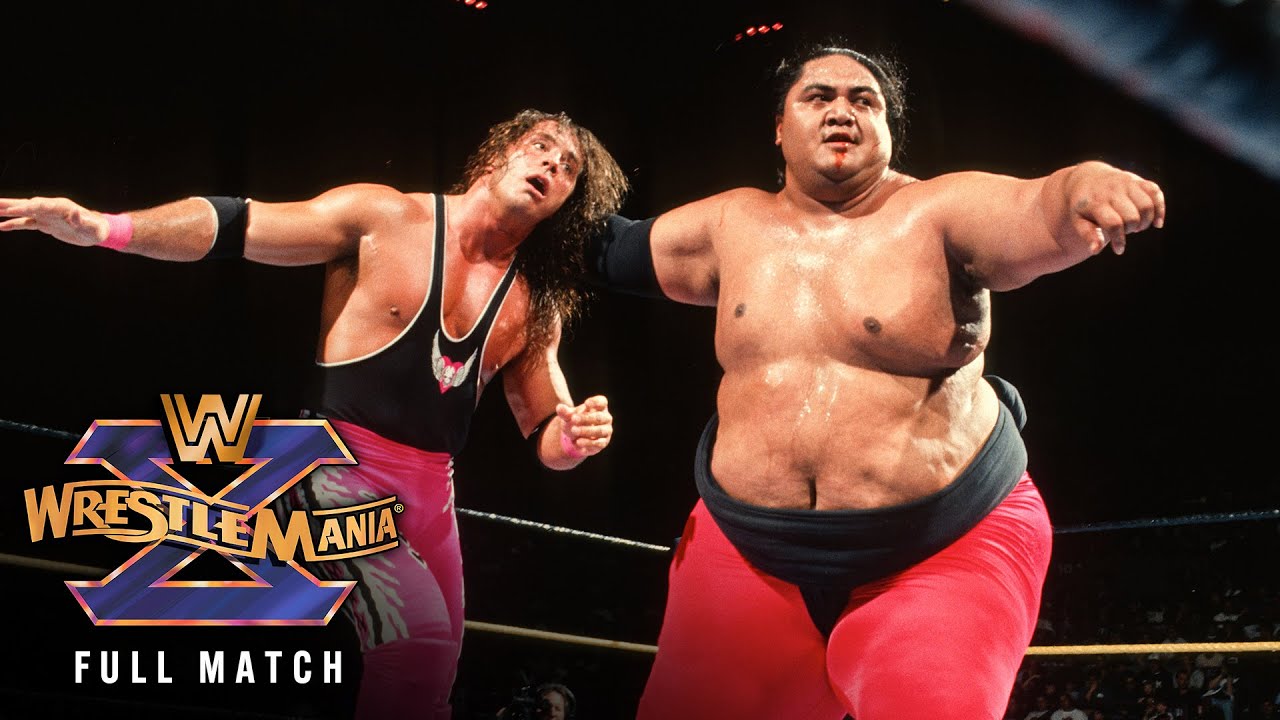 Full Match Yokozuna Vs Bret Hart Wwe Title Match Wrestlemania X