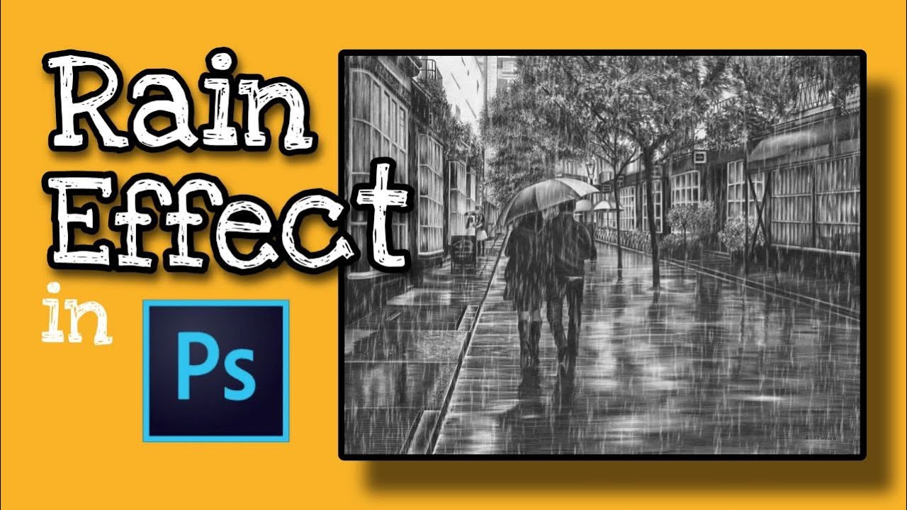 Realistic Rain Effect Photoshop Tutorial Youtube