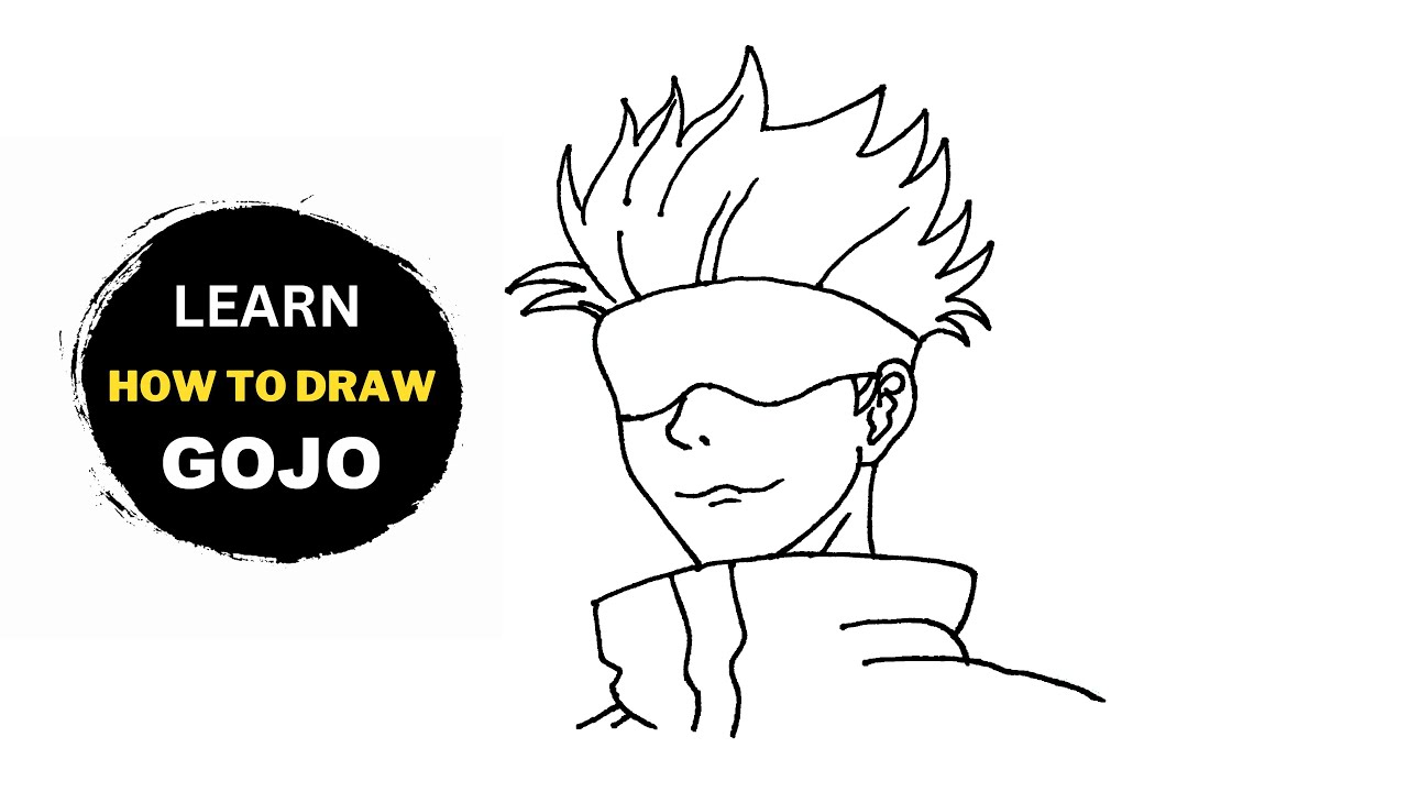 Gojo Satoru Colour Drawing Easy