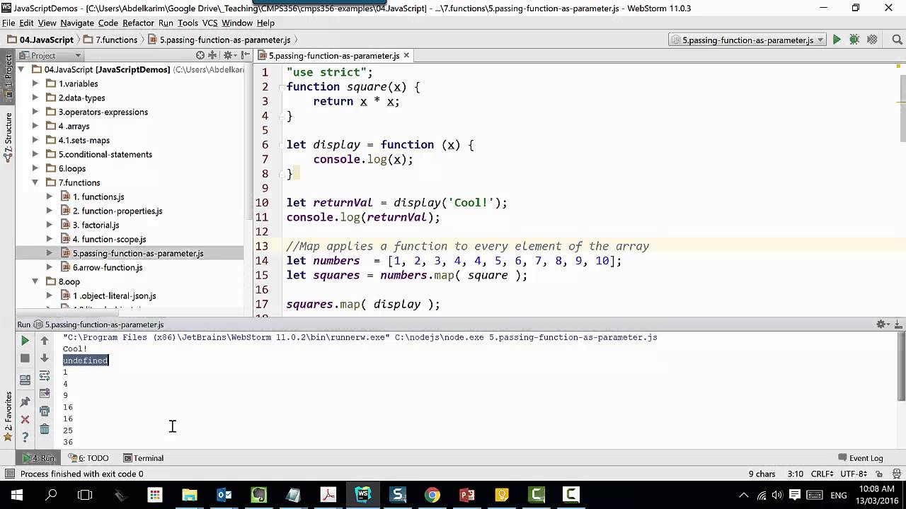 9 Javascript Passing A Function As Parameter Oop Youtube