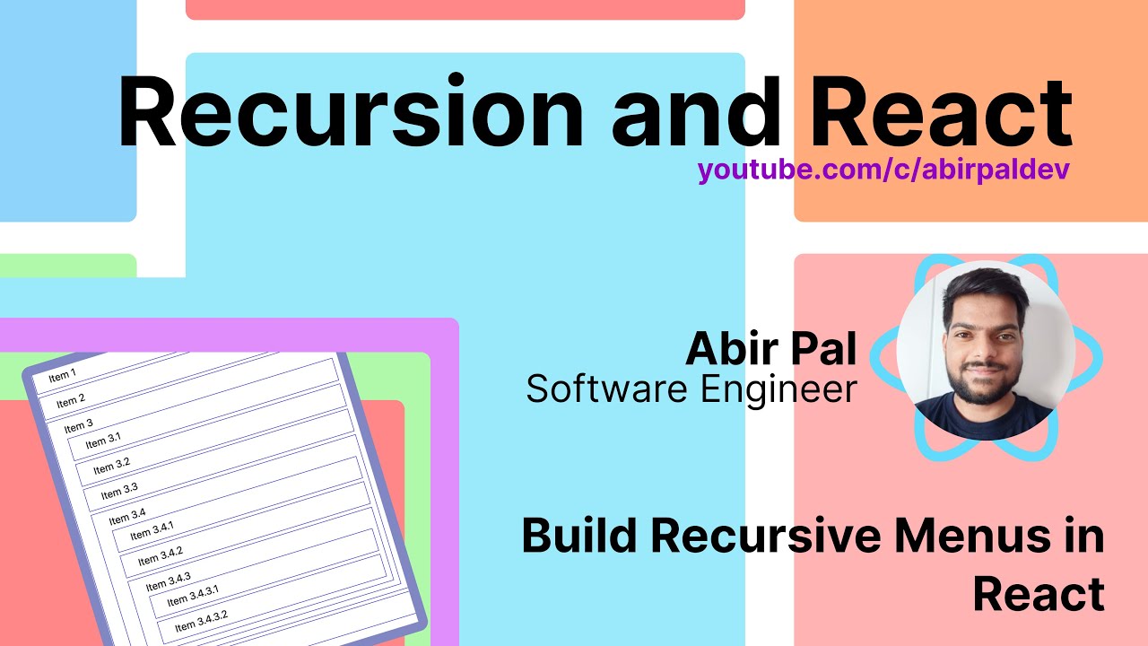 Recursion And React Build Recursive Menus In React Typescript Youtube