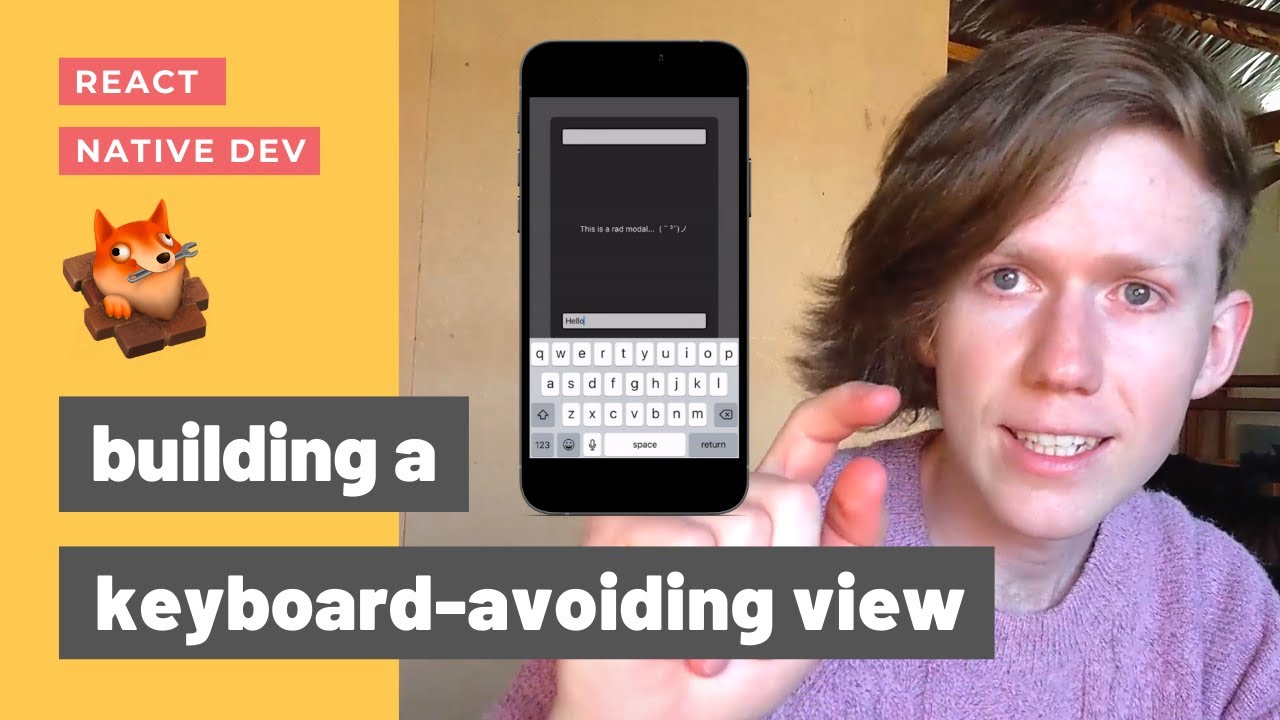 How To Build A Keyboard Avoiding View In React Native Expo Youtube