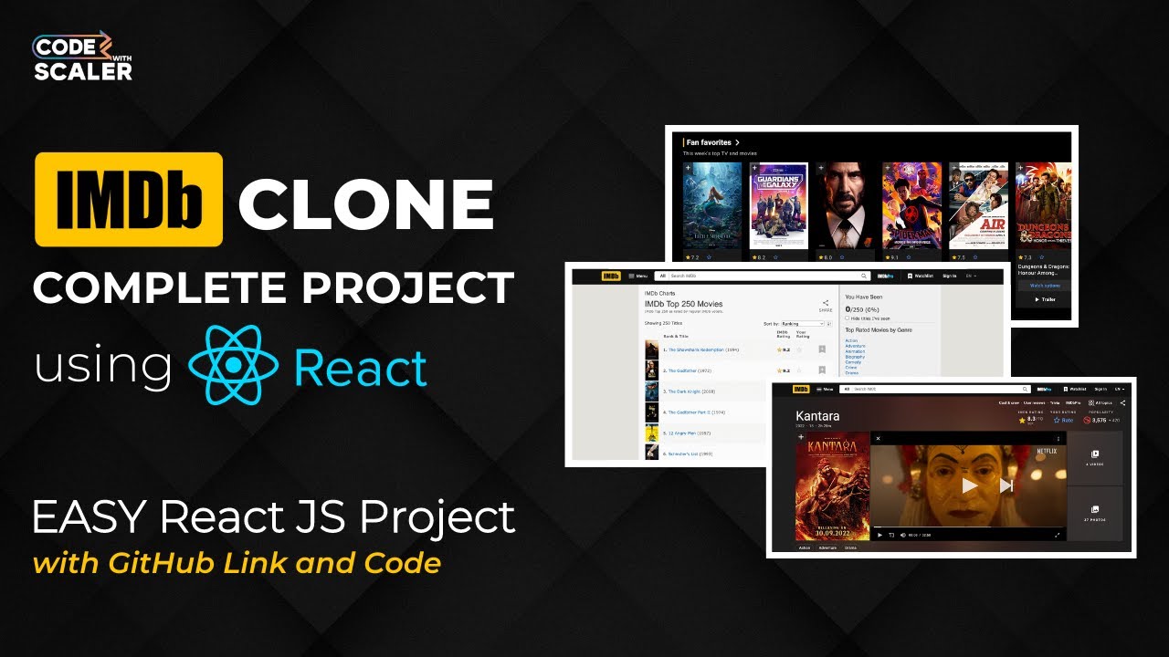 Complete React Js Project Imdb Clone Easy React Js Project React