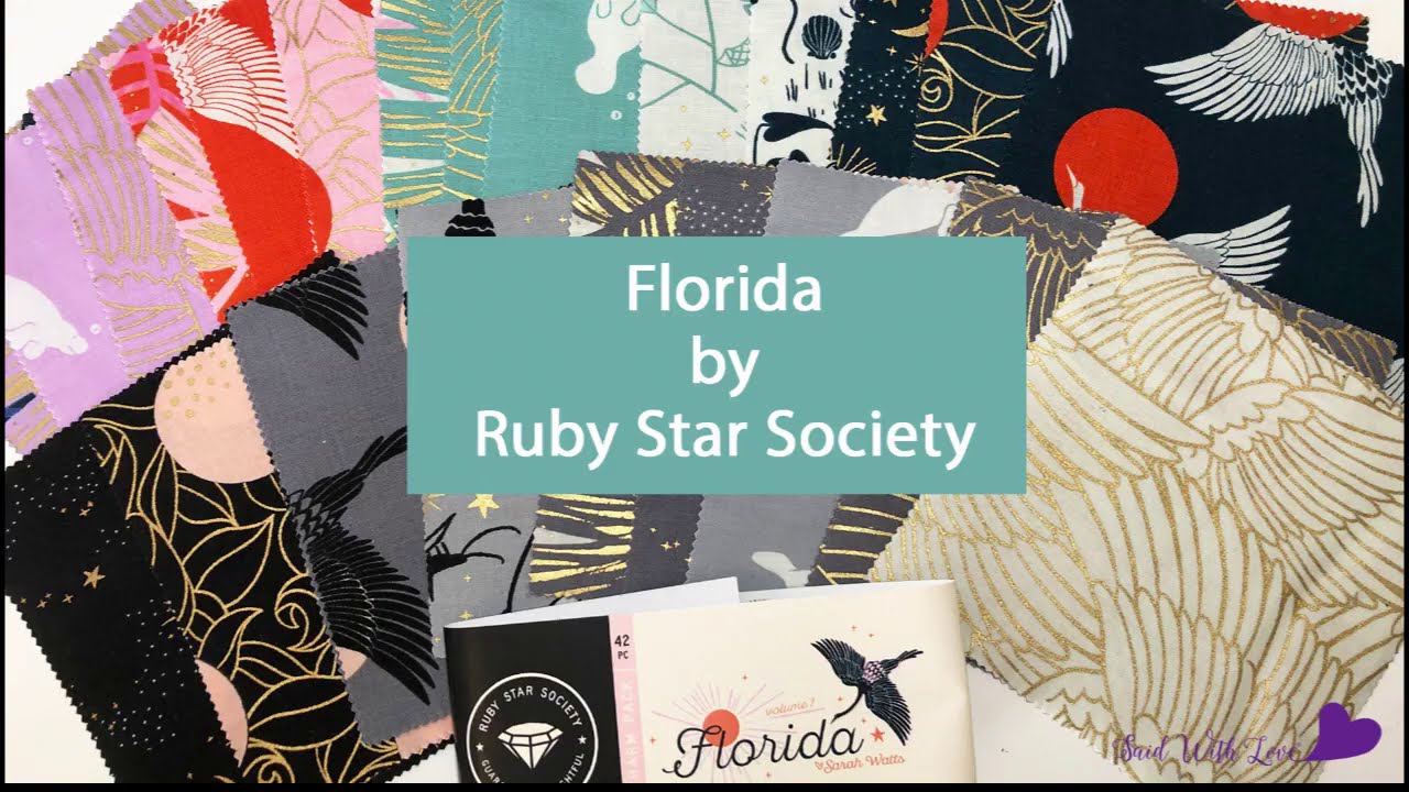 Said With Love Florida By Ruby Star Society Pre Release Fabric Youtube