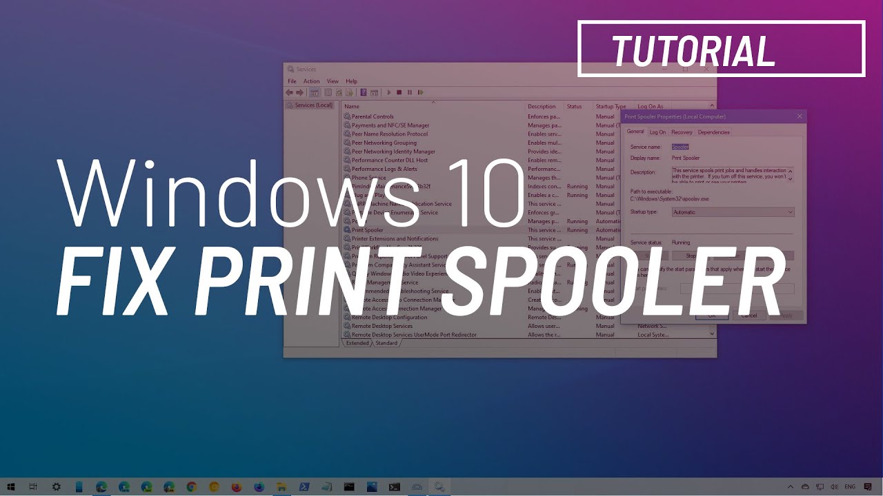 Windows 10 Fix Print Spooler Problems Youtube