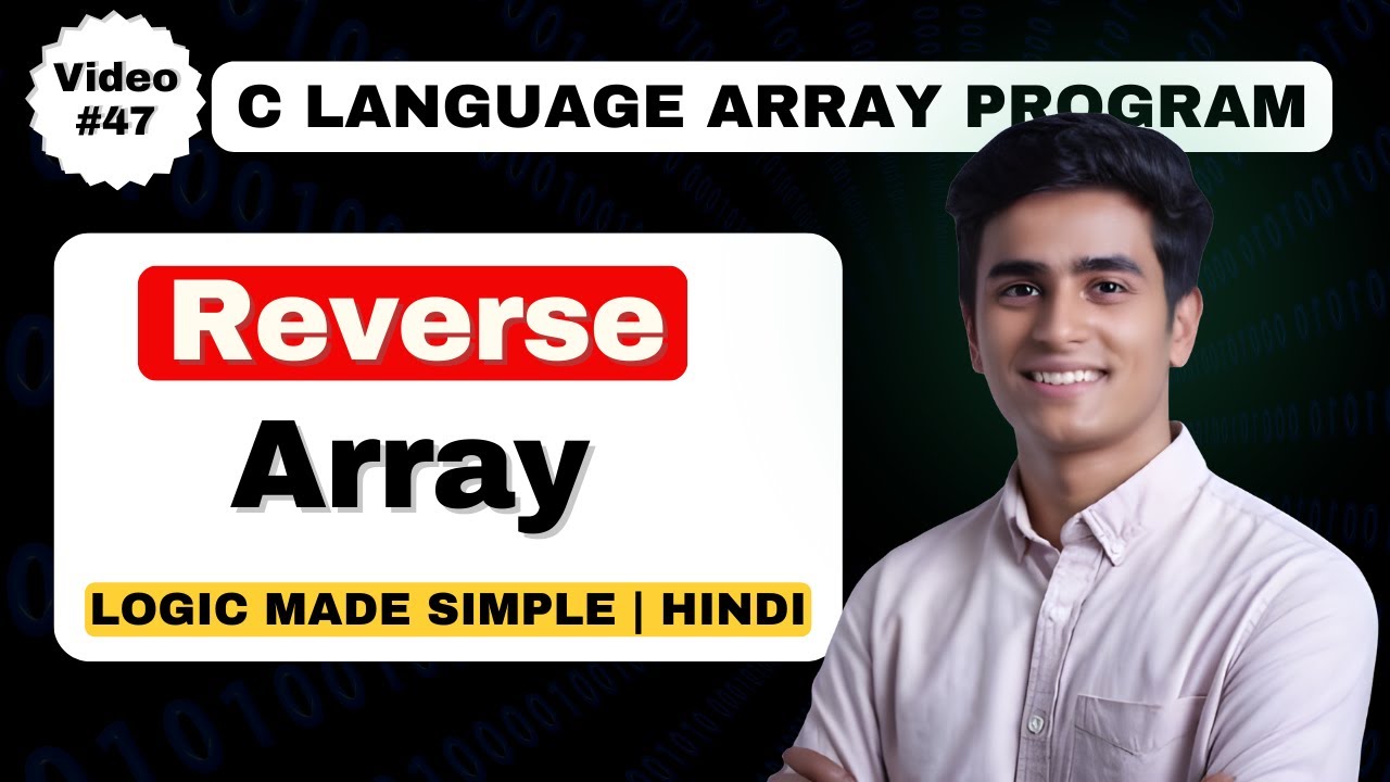 Reverse An Array In C Reverse Array Elements Youtube