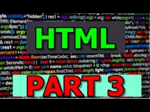 Html Part 3 Youtube