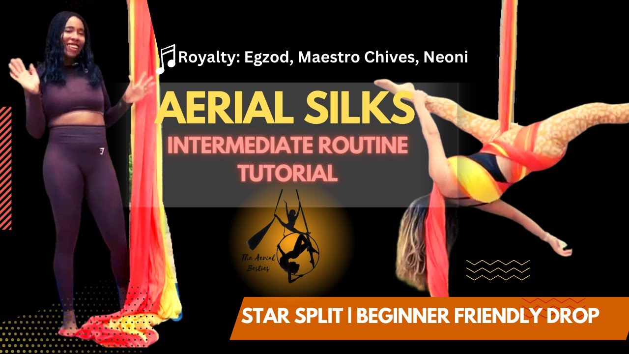 At Home Aerial Silks Intermediate Routine Tutorial W Star Split And
