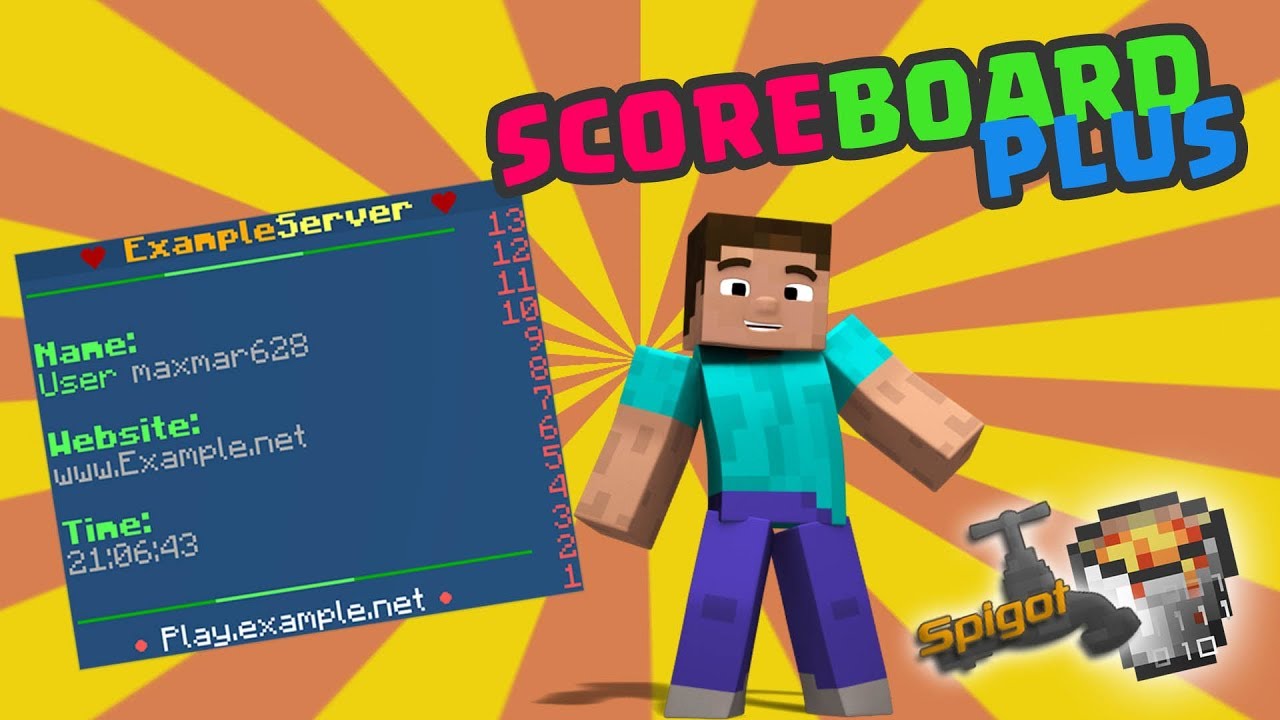 Minecraft Plugin Tutorial Scoreboardplus Youtube