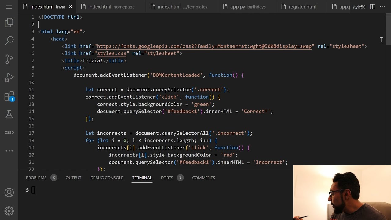 Harvard Cs50 Week 8 Html Css Javascript Youtube