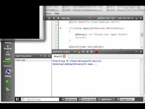 C Qt 85 Binary Io Basic Object Serialization Youtube