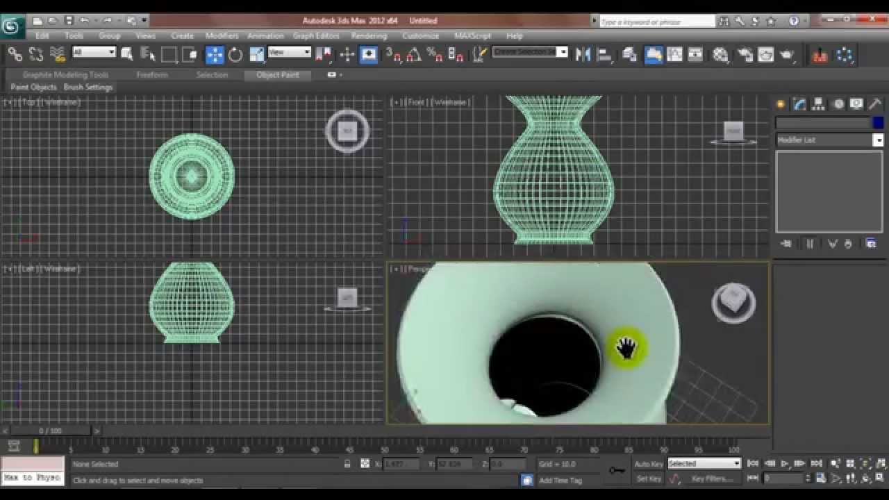 Modeling A Simple Vase With Spline In 3ds Max Sonate Le Youtube