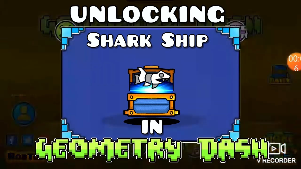 Unlocking Shark Ship In Geometry Dash Youtube
