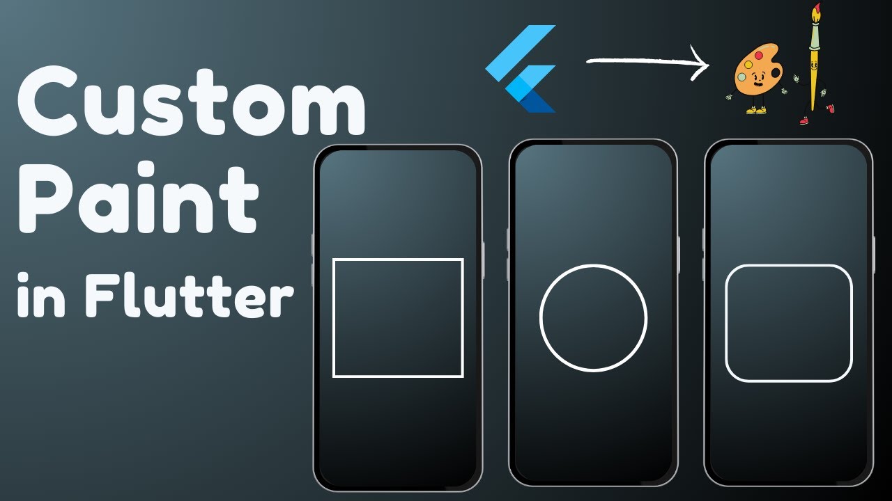 Custom Paint In Flutter Draw Square Rect Circle Youtube
