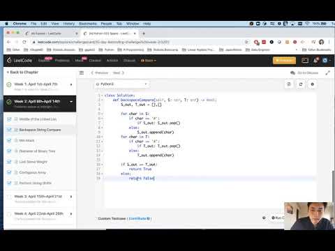 Leetcode Backspace String Compare Python Youtube