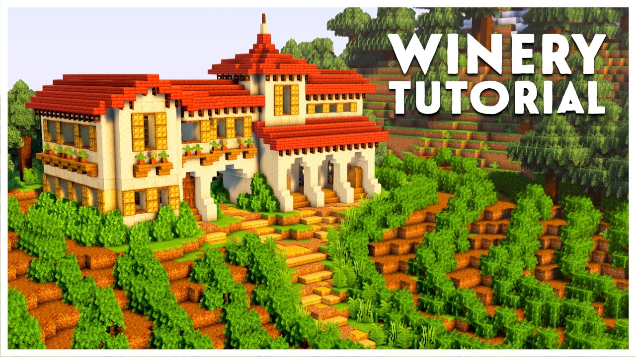 How To Build A Winery In Minecraft Minecraft Tutorial Youtube
