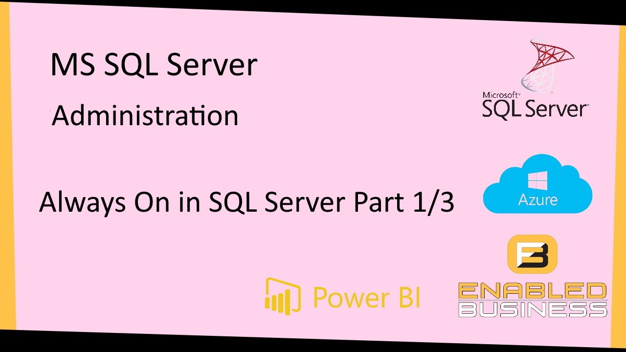 Introducing Alwayson In Microsoft Sql Server Part 1 Youtube