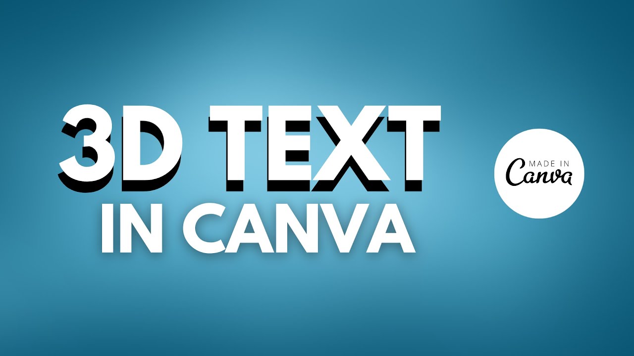 How To Create A 3d Text Effect In Canva Simple Canva Tutorial For