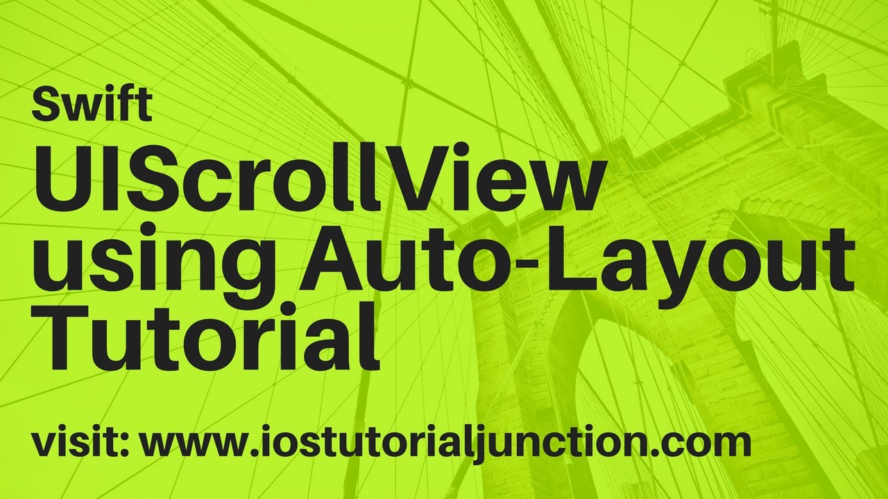 Uiscrollview With Autolayout Swift Ios Tutorial Youtube