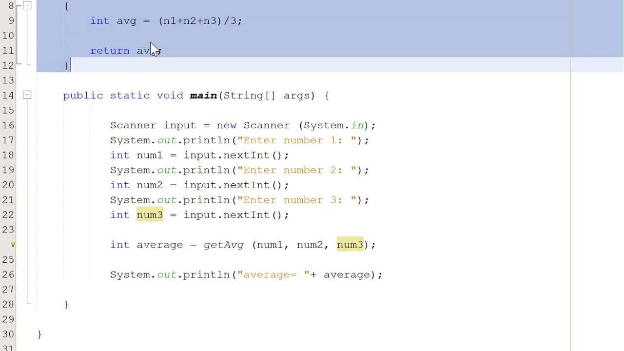 Programming 1 Java 4 6 Method Exercises Youtube