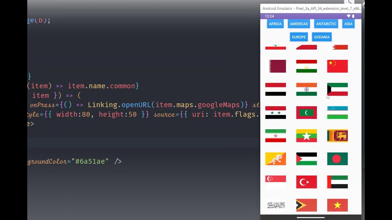 Mp 03 React Native Kişiler ülkeler Uygulamaları Youtube