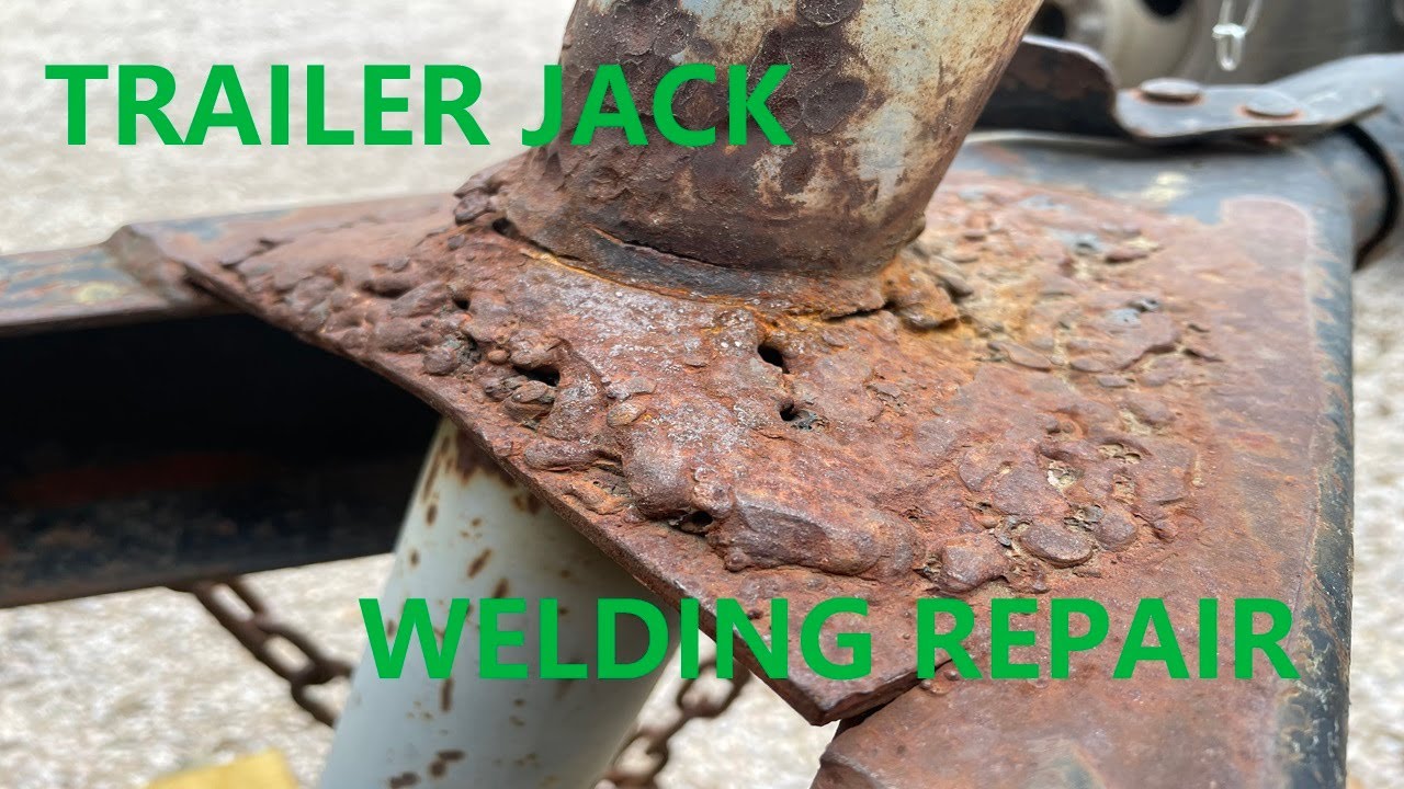 Replacing A Bent Trailer Jack Welding Repair Youtube