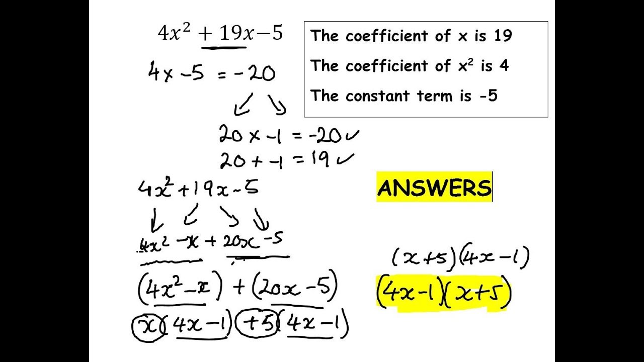 Solving And Factorising Quadratic Expressions Calculator