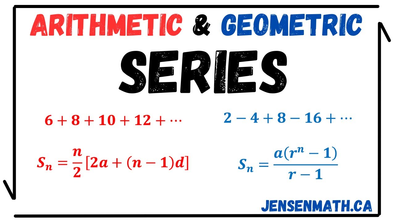 Arithmetic Geometric Series Full Lesson Math 11 Jensenmath Ca