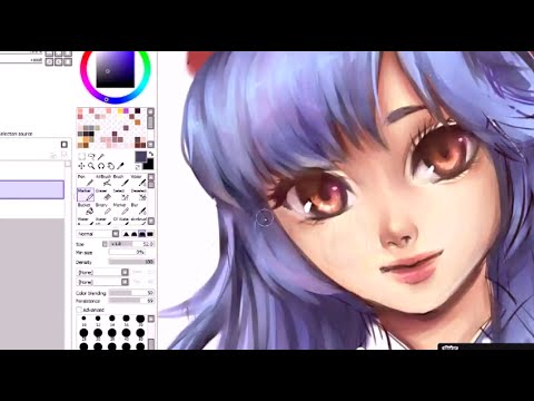 Painting Anime Speedpaint Paint Tool Sai Youtube