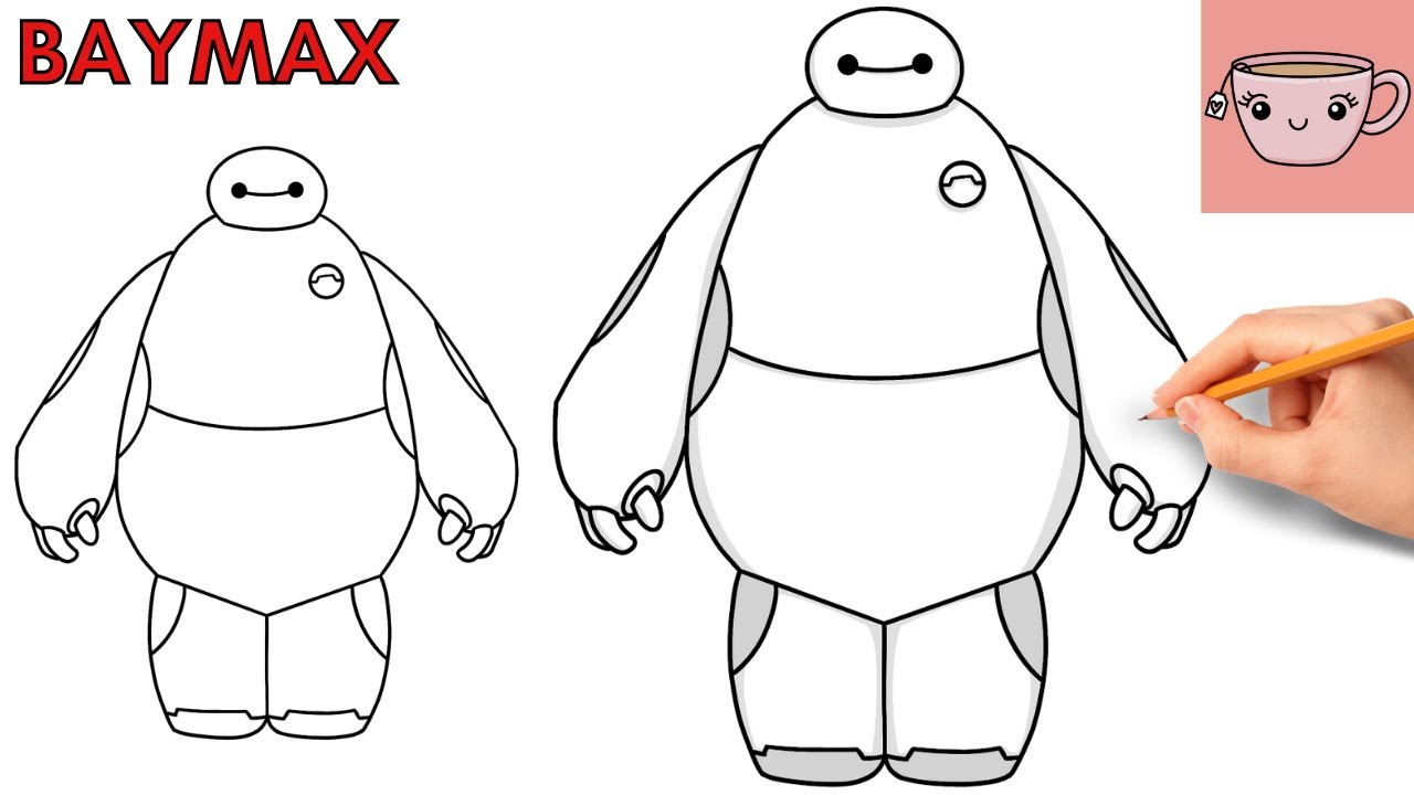 How To Draw Baymax Big Hero 6 Easy Cute Step By Step Drawing