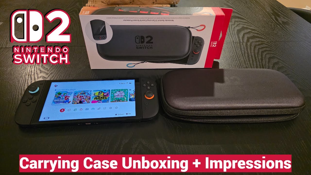 Nintendo Switch 2 Official Carrying Case Unboxing Impressions