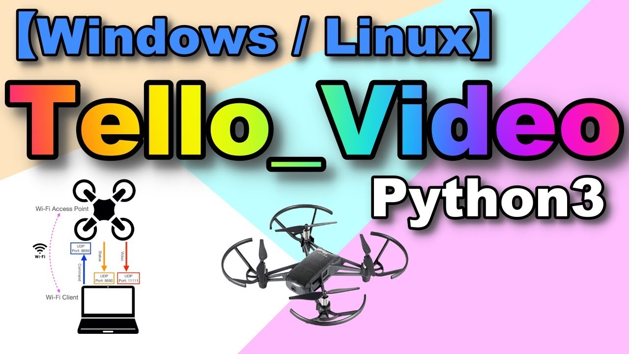 Windows Linux Tello Videoを動かす Python3 Youtube