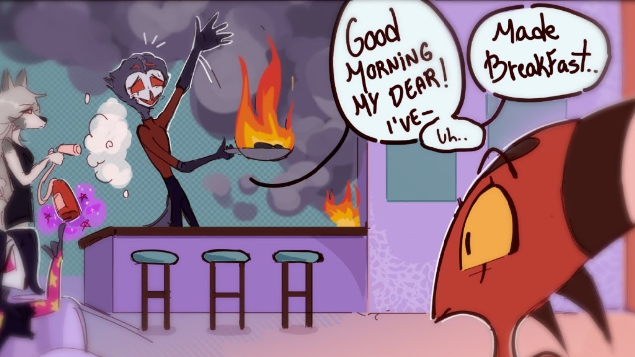 Stolas Made Blitzo Breakfast Helluva Boss Comic Dub Youtube