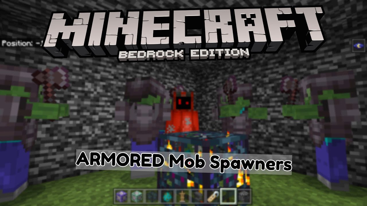 How To Make Custom Mob Spawners In Minecraft Bedrock Edition The