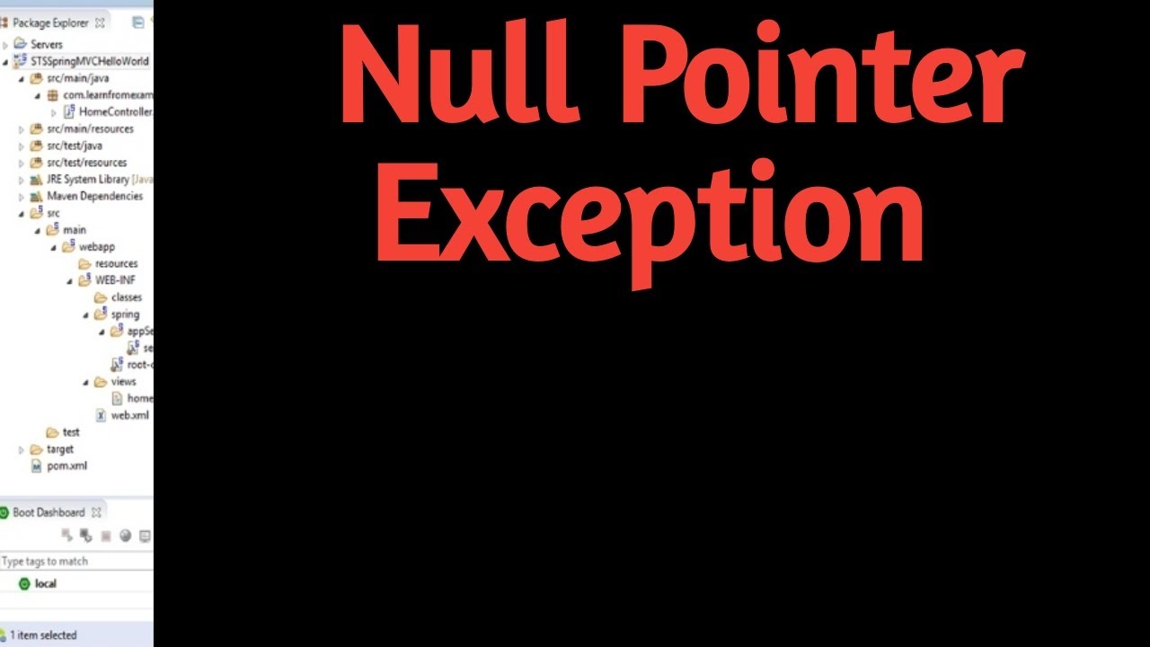 Null Pointer Exception In Java Youtube