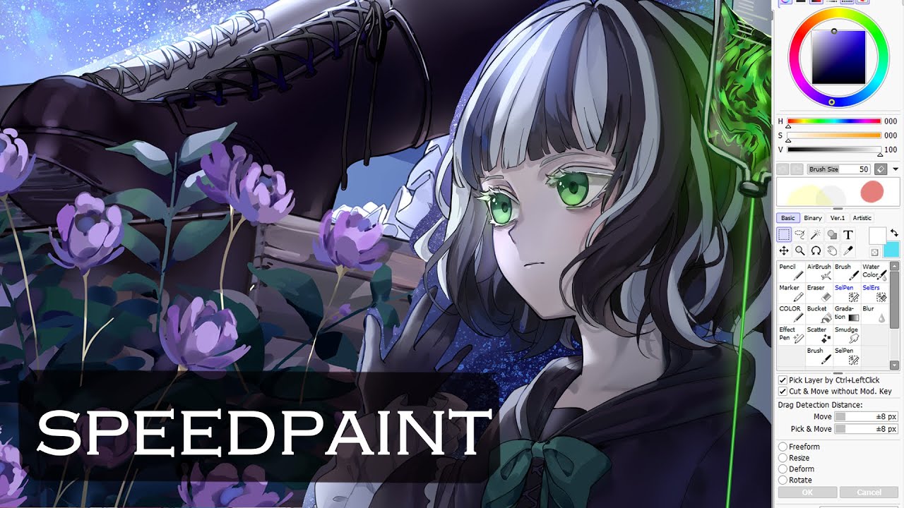Voice Over Drawing Process Walkthrough Anime Girl Speedpaint