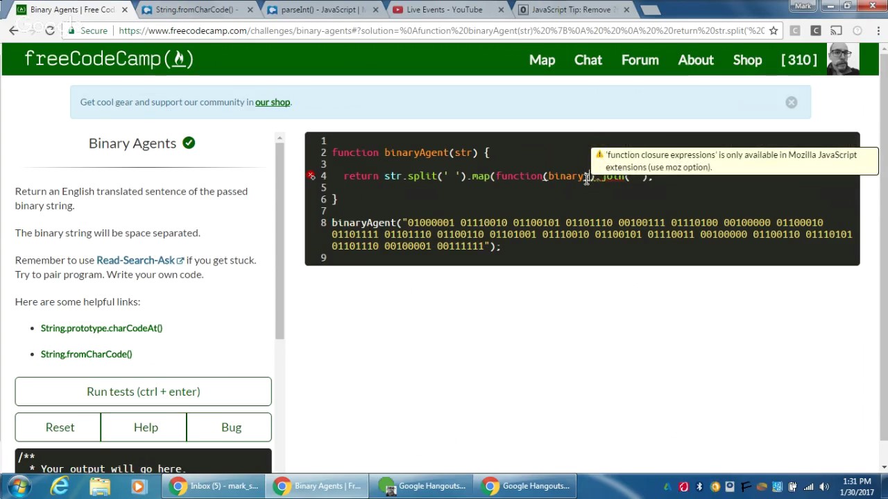 Freecodecamp Binary Agents Youtube