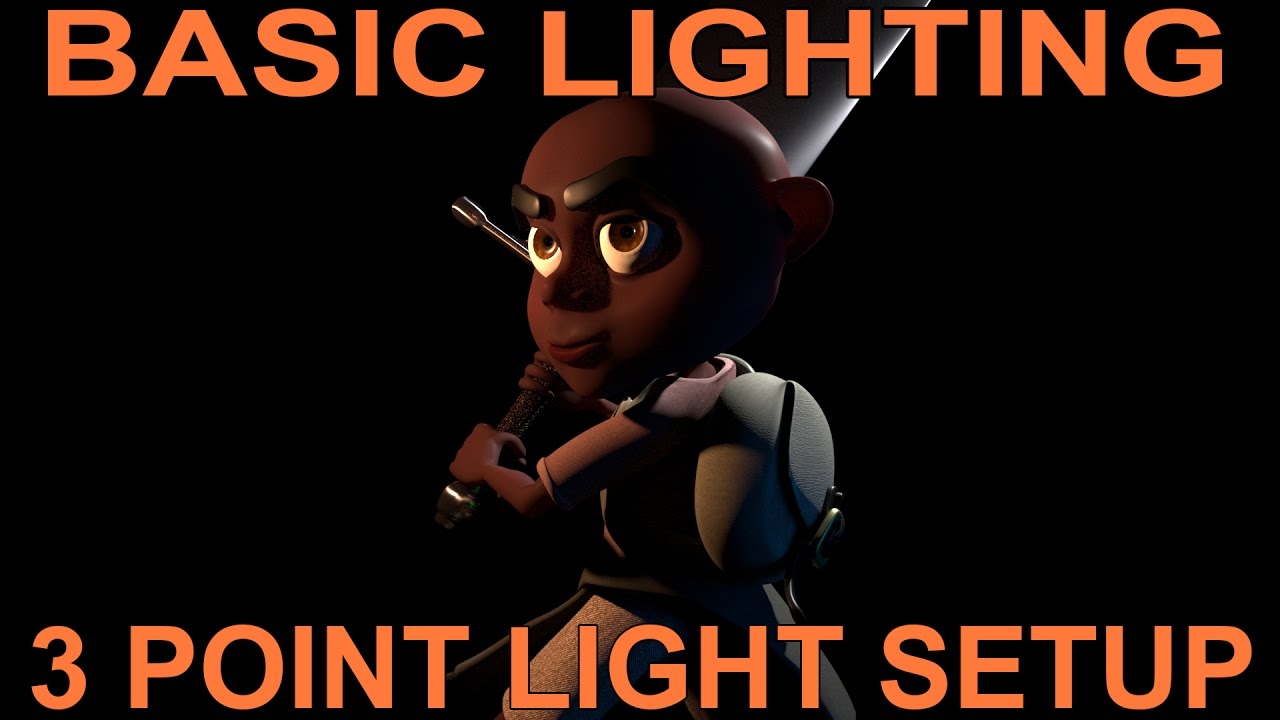 Maya Renderman Basic Lighting 3 Point Light Setup Youtube