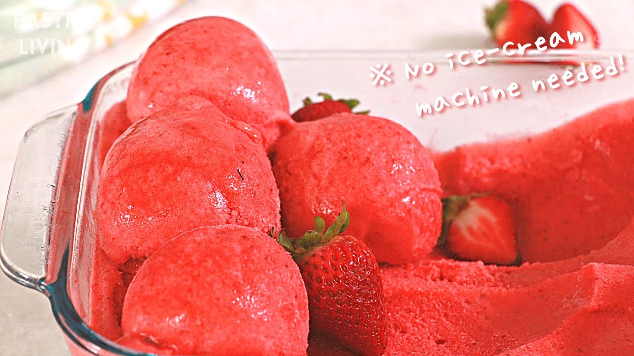 Airy Strawberry Sorbet Without An Ice Cream Maker рџќ Secret Ingredient