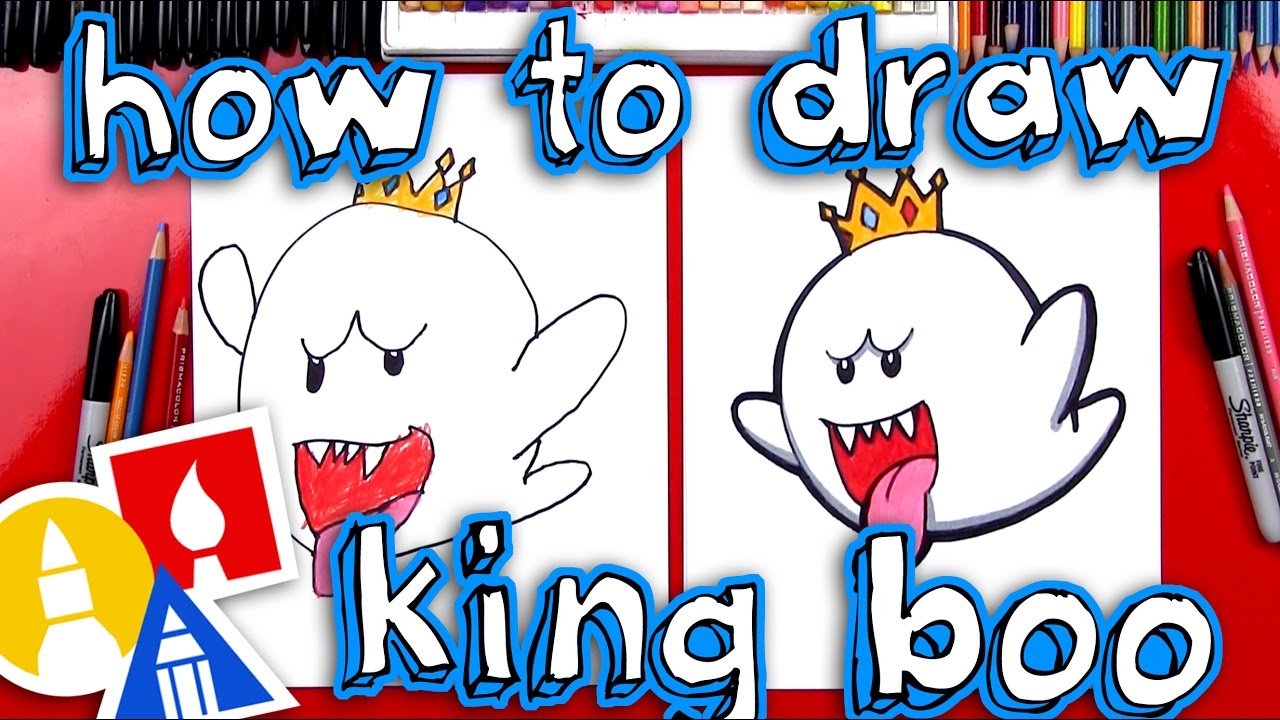 How To Draw King Boo From Mario Youtube
