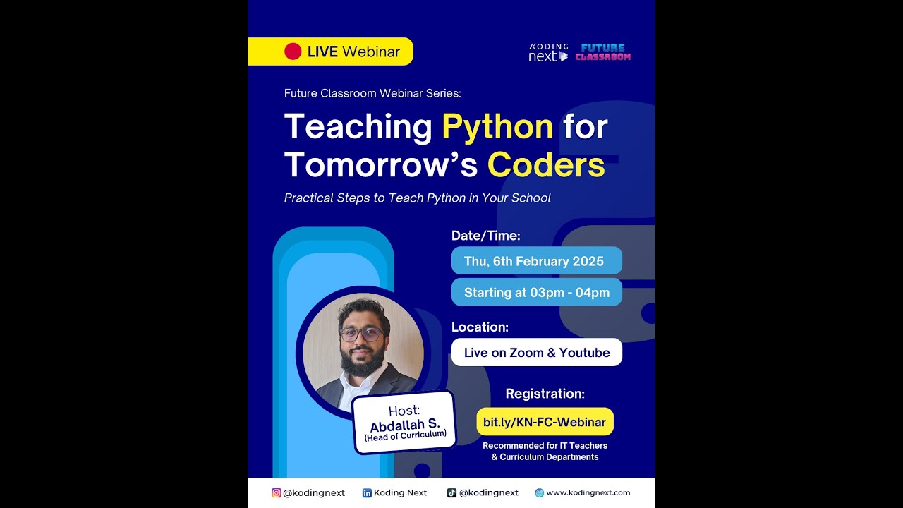Teaching Python For Tomorrow S Coders Youtube
