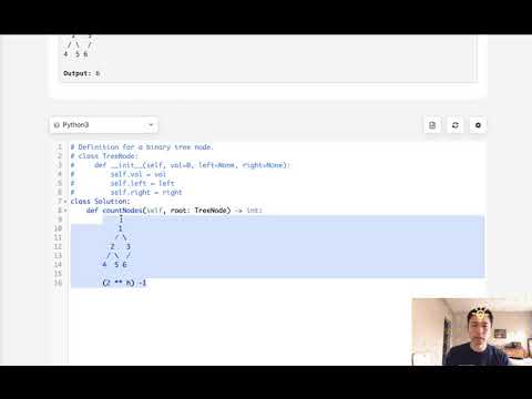 Leetcode Count Complete Tree Nodes Python Youtube